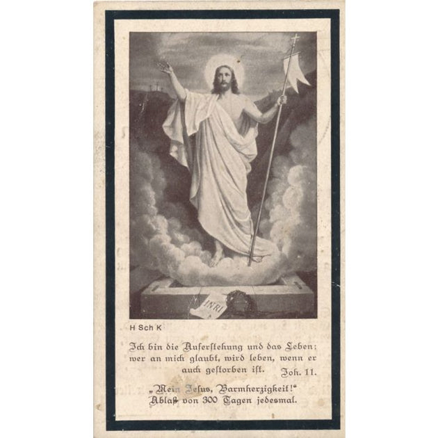 GERMAN WWII DEATH CARD FOR INFANTRY REGIMENT SOLDIER WILHELM FISCHL ...