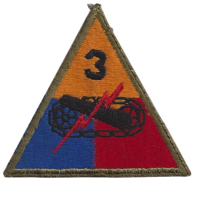 AMERICAN WWII 3RD ARMORED DIVISION SHOULDER PATCH - ORIGINAL – Militarytour