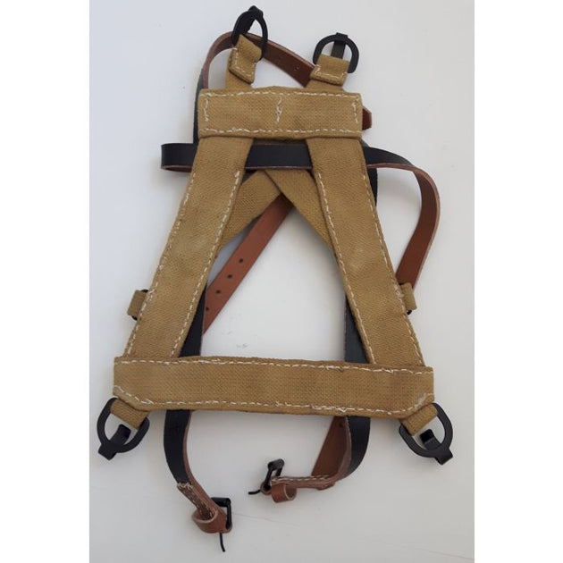 GERMAN A FRAME WITH WEBBING STRAPS - LIGHT BROWN – Militarytour