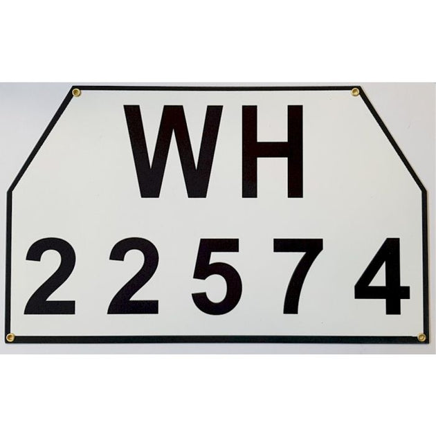GERMAN WW2 WH BIG VEHICLE OR TRUCK LICENCE PLATE – Militarytour