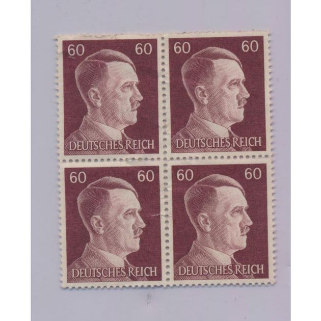 GERMAN WWII HITLER HEAD STAMP OF 4 STAMPS 60 RPF VALUE – Militarytour