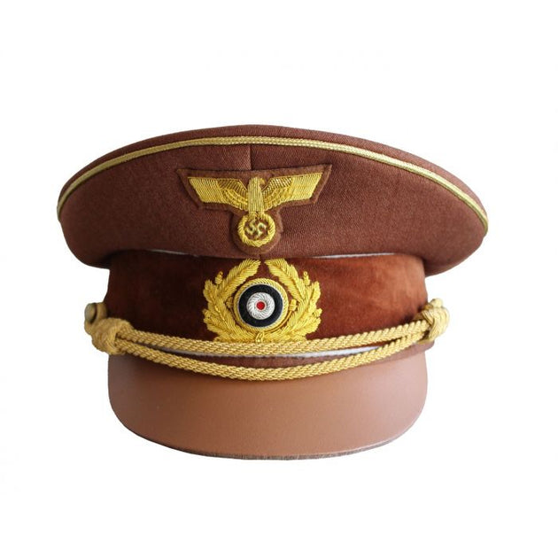 GERMAN ADOLF HITLER VISOR CAP - BROWN – Militarytour