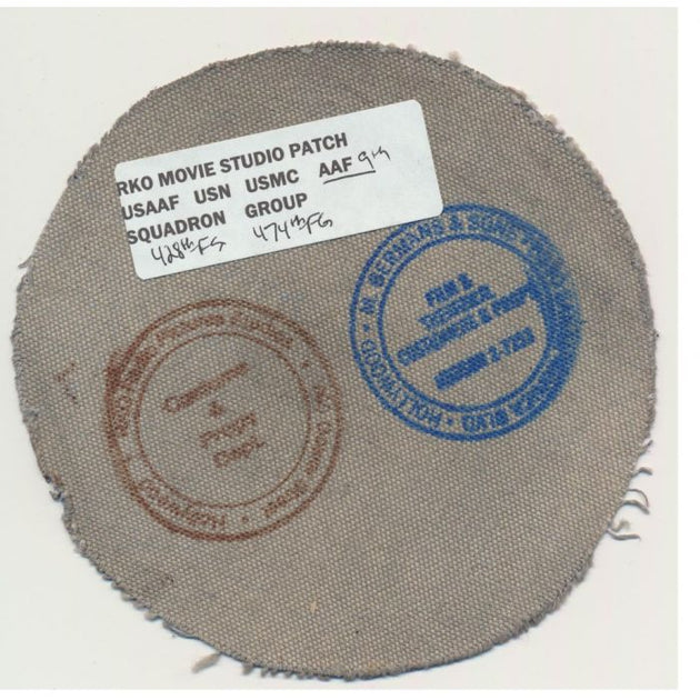 RKO MOVIE STUDIO PATCH USMC 9TH AAF, 474TH FG, 428TH B.S. PATCH ...